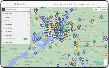 User guide for the charging stations map | ChargeHub